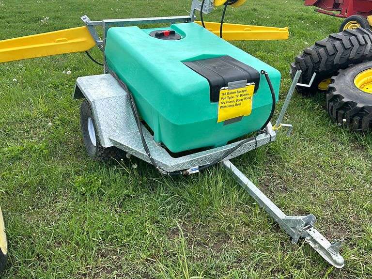 110 Gallon Sprayer, Pull Type, 12' Booms, 12v Pump, Spray Wand With ...