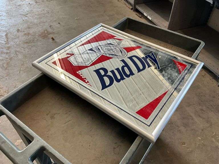Bud Dry Glass Sign - Hamilton-Maring Auction Group