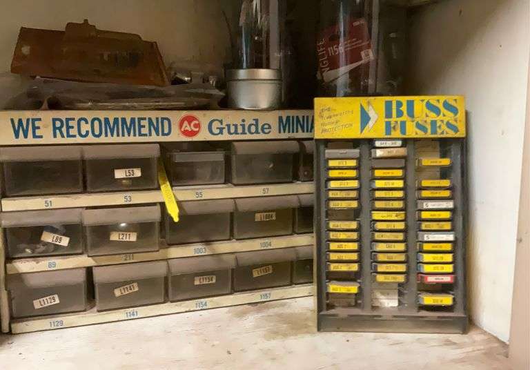 Organizing Bins With Contents, Automotive Fuses and Bulbs (located in ...