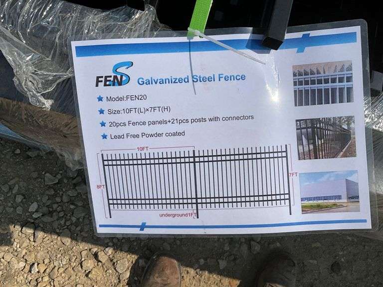 LIGHT DAMAGE - 2024 FENS Fencing - OTY of (20) 10ft x 7ft - Hamilton ...