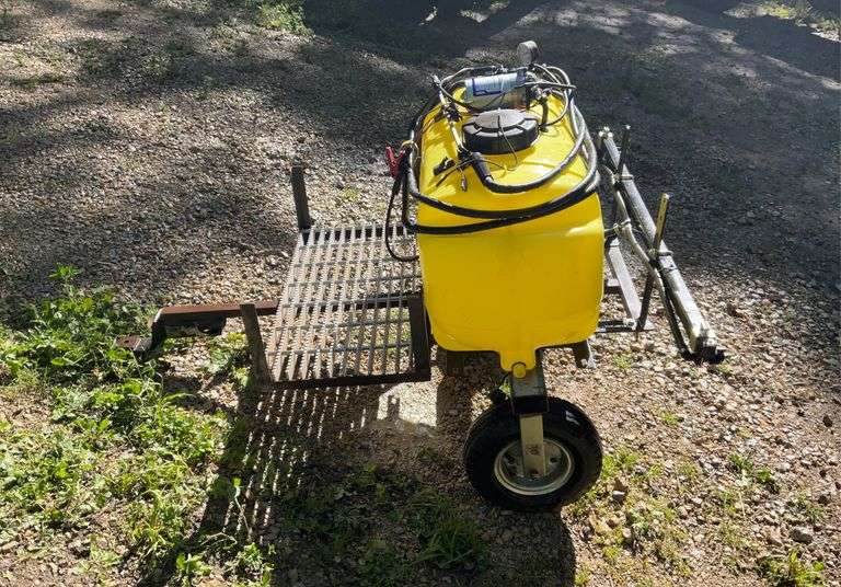 Ag Spray 25 Gallon Pull behind Sprayer, 12v Pump, 3.3’ boom, wand ...