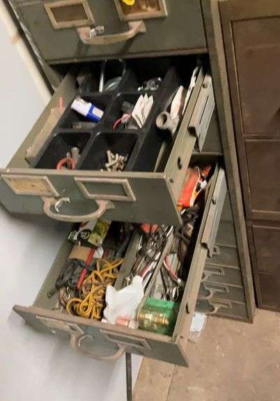 11 Drawered Filing Cabnet with contents (located in room next to the ...