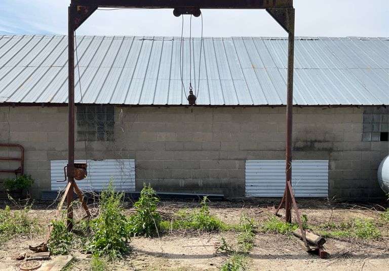 Metal I Beam A Frame Hoist With Hand Crank Winch - Hamilton-Maring ...