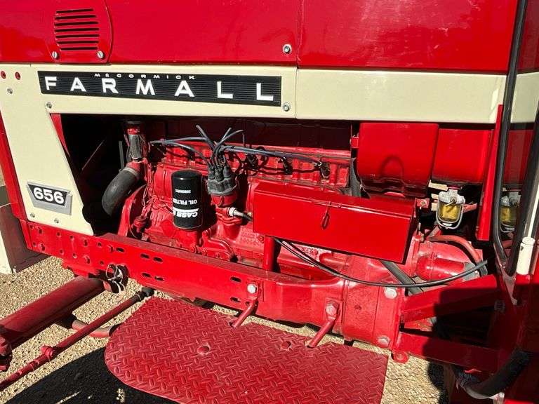 International 656 Gas Tractor, WF, 2 Hyds., 3pt, PTO, Hiniker Cab ...