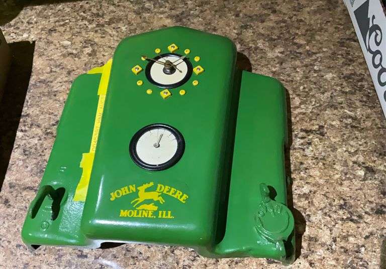 Custom John Deere clock - Hamilton-Maring Auction Group