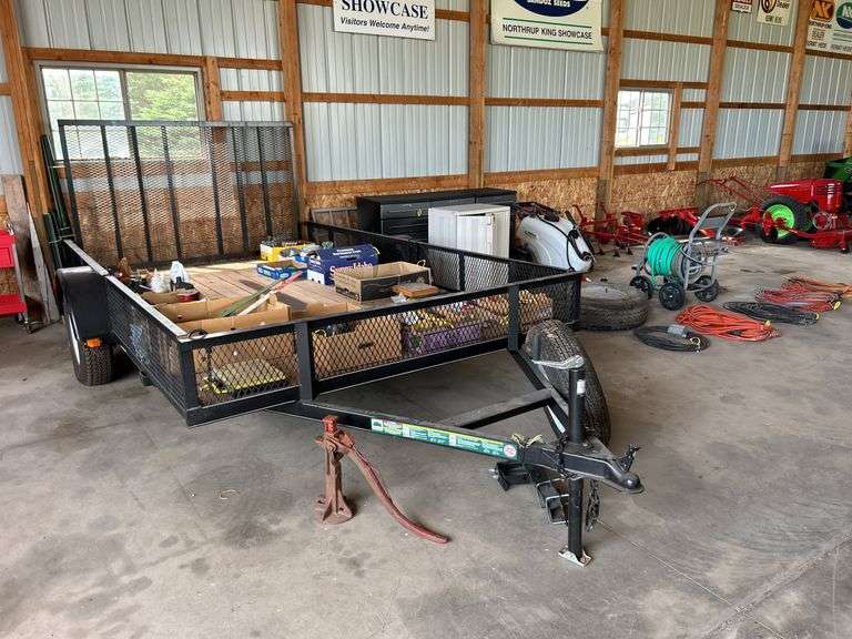 Great Timber Trailers, 7x12 open utility trailer, rear ramp, side ramps ...