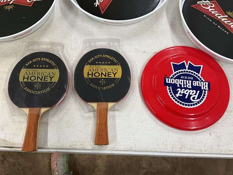 Budweiser Plastic Trays, Wild Turkey Ping Pong Pad - Hamilton-Maring ...