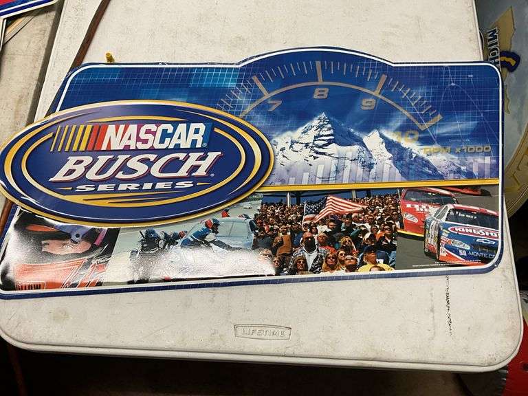 NASCAR Busch Series Metal Sign, 33" x 16" - Hamilton-Maring Auction Group