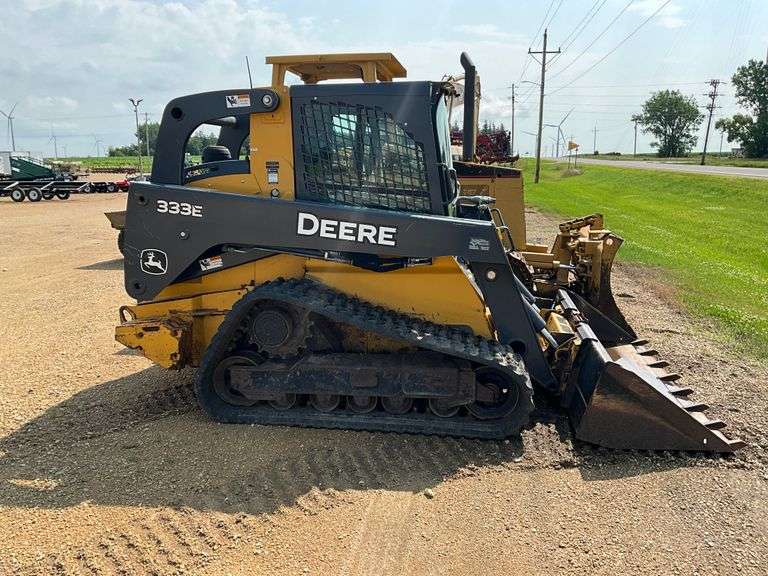 2015 John Deere 333E Skid Loader, 3,888 Hours, Heat & AC, 2 Speed ...