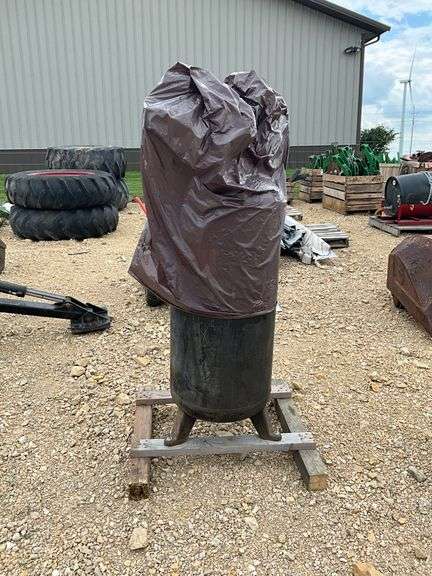 60-gal Vertical Air Compressor w/5hp Motor, 60-gal Extra Tank ...