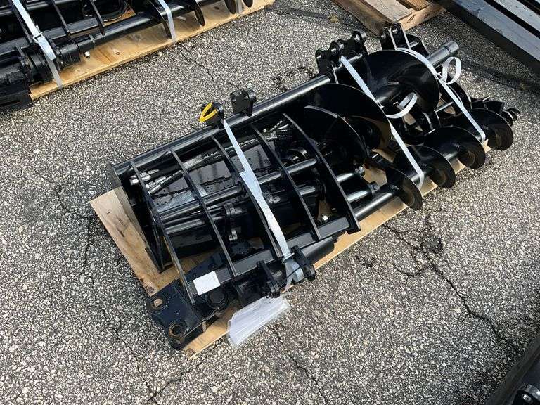 QTY (9) quick hitch, rake, ripper, Graber, auger,1 - Hamilton-Maring ...