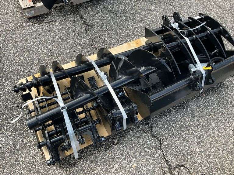 QTY (9) quick hitch, rake, ripper, Graber, auger,1 - Hamilton-Maring ...