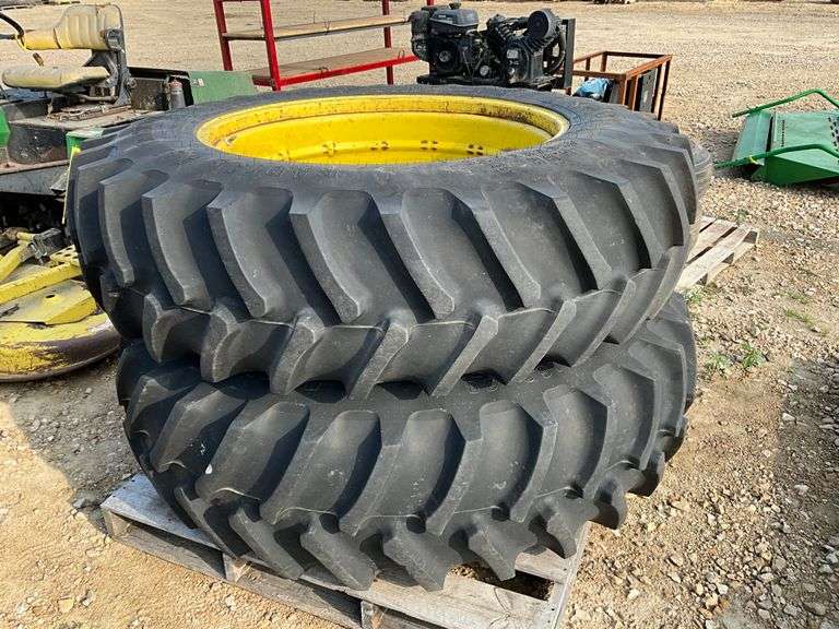 Set of 18.4x38 Tires on JD Rims, Like New - Hamilton-Maring Auction Group
