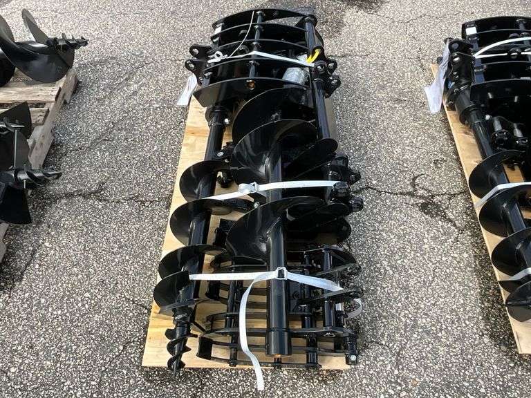 QTY (9) quick hitch, rake, ripper, Graber, auger,1 - Hamilton-Maring ...