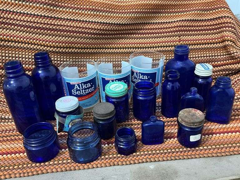 Blue Glass Bottles - Hamilton-Maring Auction Group