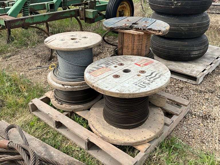 Misc pallet spools of wire - Hamilton-Maring Auction Group