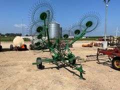 John Deere 702 Hay Rake w/Kicker, 10 Wheel - Hamilton-Maring Auction Group