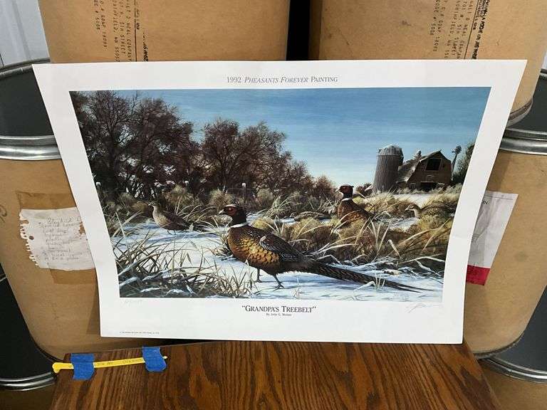 1991,1992 Pheasants Forever Paintings,By John Mois - Hamilton-Maring ...
