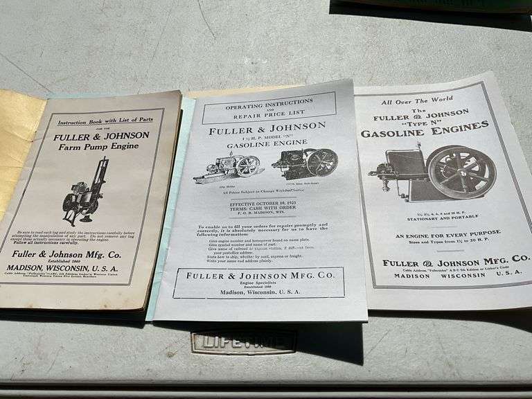 Fuller and Johnson hit and miss engine brochures - Hamilton-Maring ...