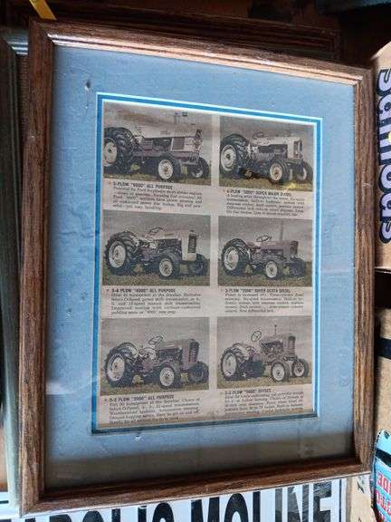 Framed Ford tractor pictures, ads - Hamilton-Maring Auction Group