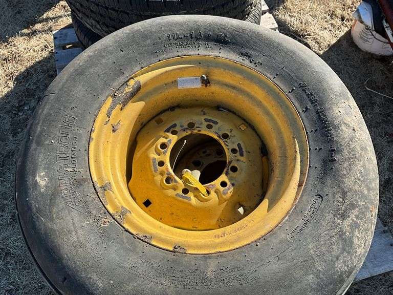 2- Implement Tires and Rims, 12l-15, 11L-14 - Hamilton-Maring Auction Group