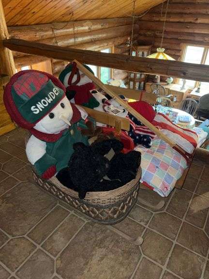 Wooden Sleigh with Snowman - Hamilton-Maring Auction Group