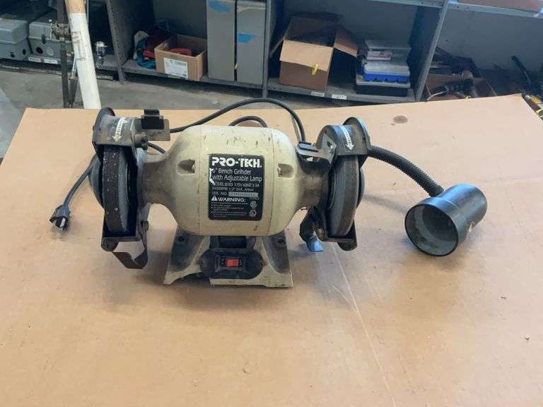 Pro-Tech 6 inch bench grinder with adjustable lamp - Hamilton-Maring ...