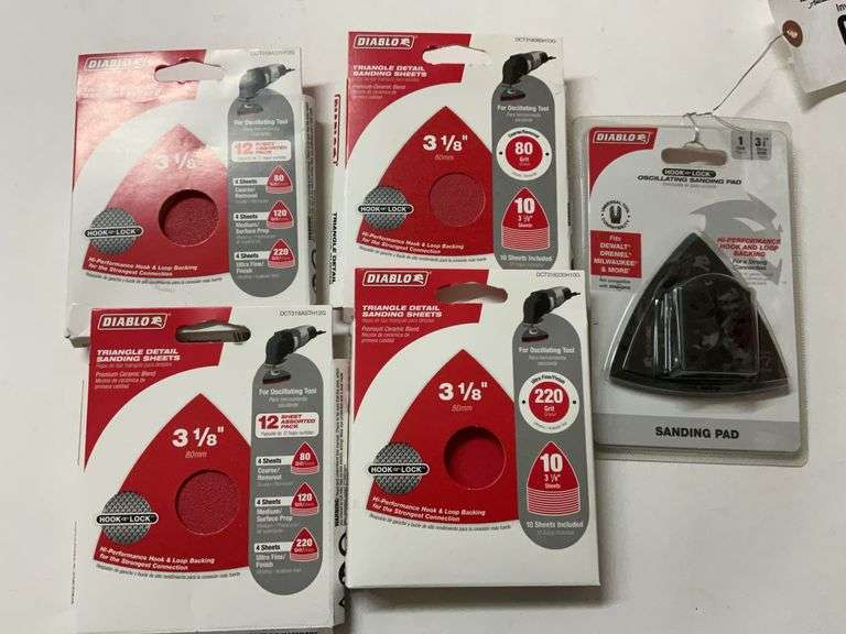 Diablo HookLock Oscillating Pad 3 1/8”; (3) Diablo Triangle Detail ...
