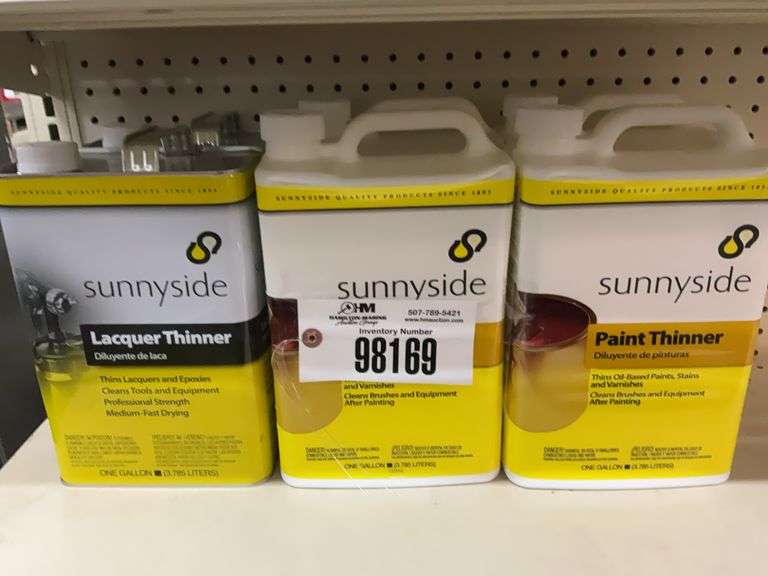 6 Gallons Sunnyside Paint Thinner, Lacquer Thinner, Aisle 8/16 End Cap ...