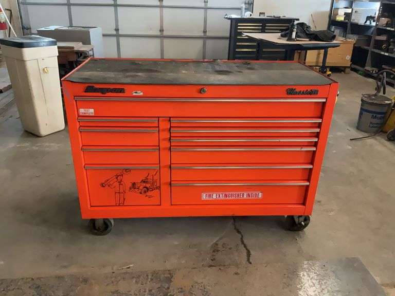 Snap on bench style 11 drawer tool box with key Model#ARA2411PJK ...
