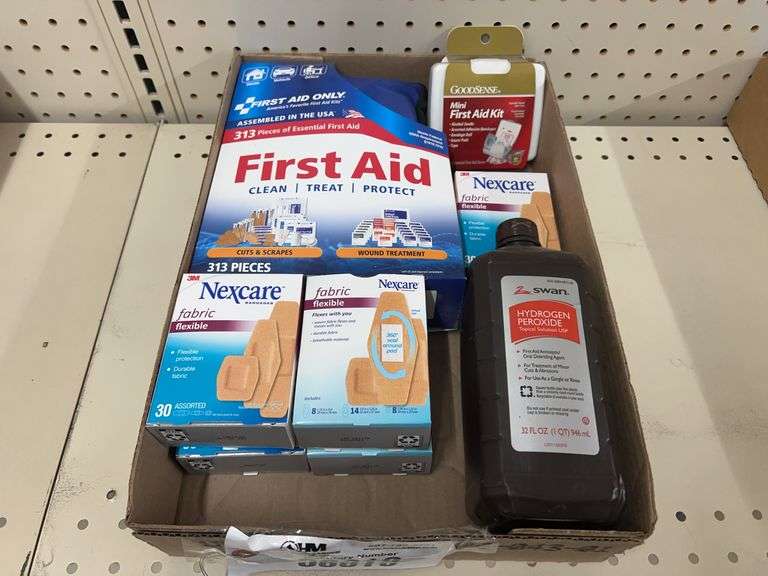 First Aid Kits, Band-Aids, Peroxide, Aisle 5 - Hamilton-Maring Auction ...