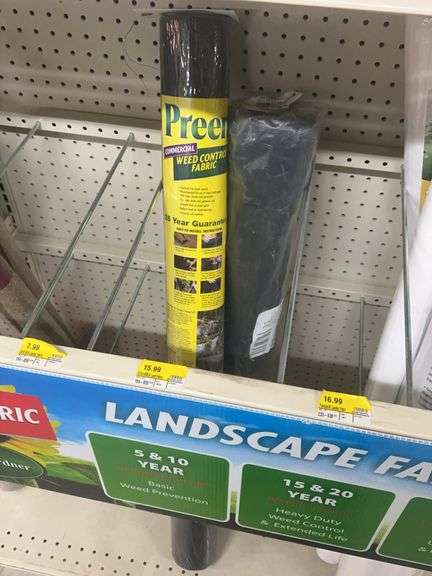Preen Weed Control Fabric, Fiberglass Charcoal/Antracite/Carbon Roll ...