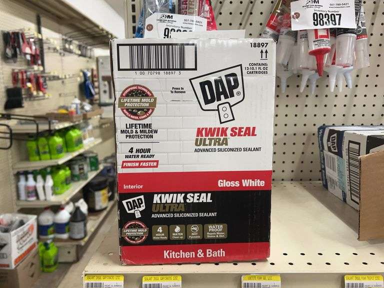 (12)Dap KwikSeal Ultra Silicone Sealant Aisle 8 - Hamilton-Maring ...