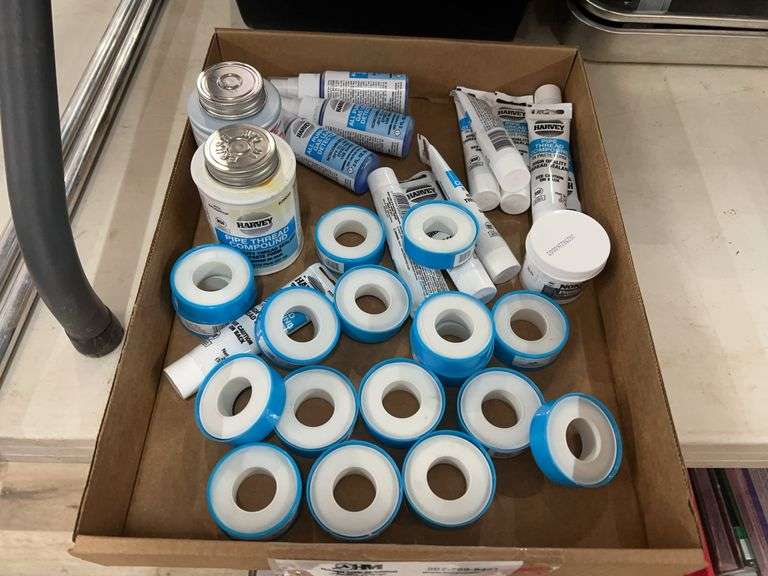 Assorted Pipe Thread Compound, Gas Leak Detector, Thread Seal Tape ...