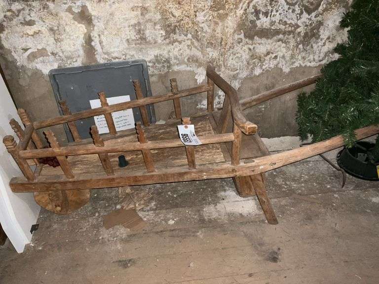 Custom built wooden wheel barrel – located at a second room - Hamilton ...