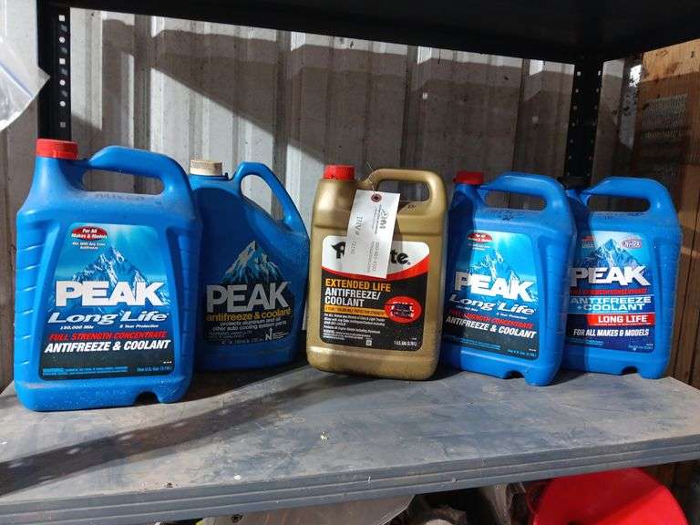 Gallon Antifreeze Jugs on Top Shelf - all have bee - Hamilton-Maring ...