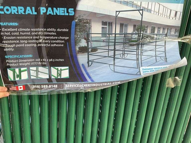 (18)New/Unused 10' Corral Panels with (1)10' Walk - Hamilton-Maring ...