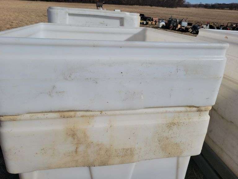 (2) Poly Tanks, 47"x40"x31", Removable Base, Open - Hamilton-Maring ...