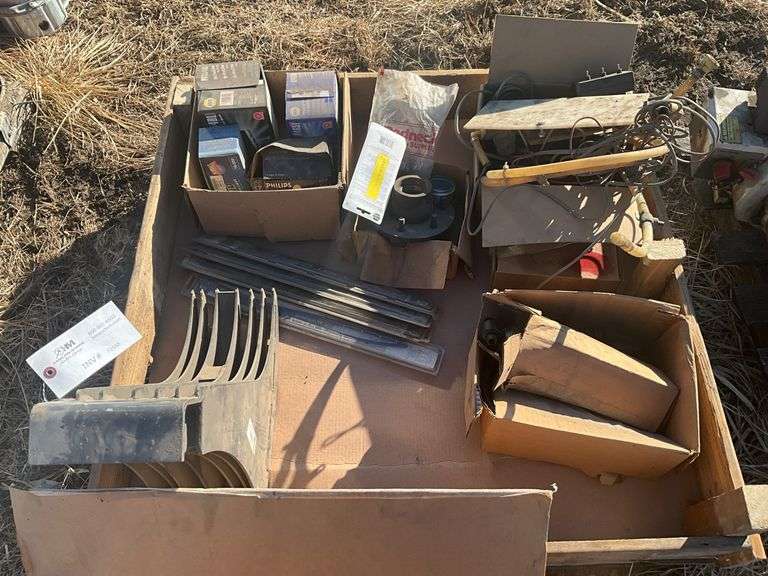 Pallet of Parts & Filters, Baler Parts, Jeep Parts - Hamilton-Maring ...