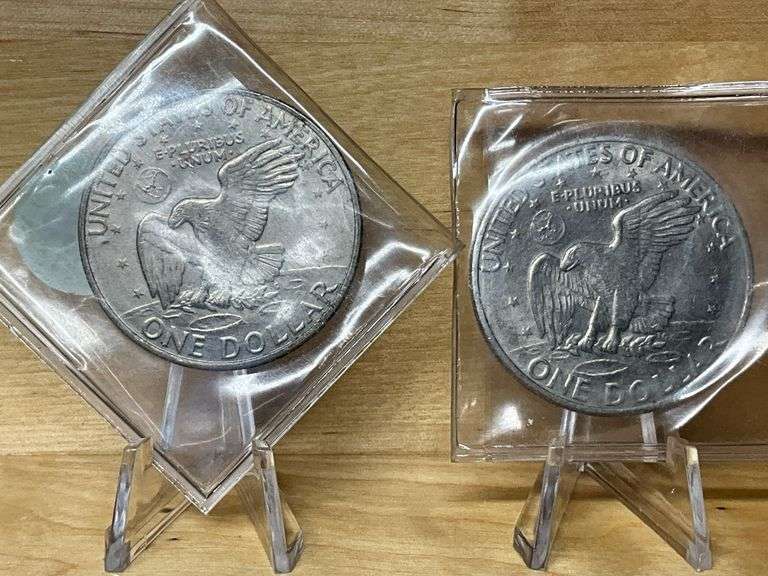(2)1972 Eisenhower One Dollar Coins, $2.00 Face Va - Hamilton-Maring ...