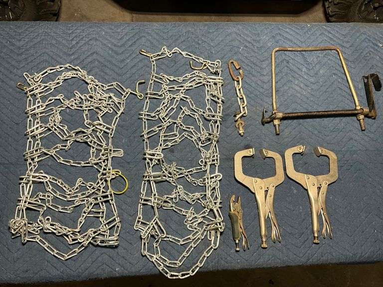 Flat w/Lawn Mower Tire Chains & Vice Grips Clamps - Hamilton-Maring ...