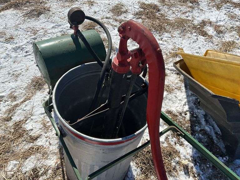 Steel wheeled wheel barrel barrel/tank lawn art pl - Hamilton-Maring ...