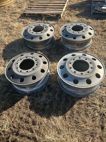 (4) 24.5 Aluminum Semi Rims - Hamilton-Maring Auction Group