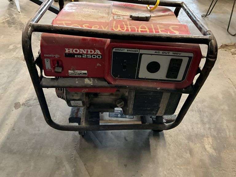 Honda EB2500 Generator, Untested - Hamilton-Maring Auction Group