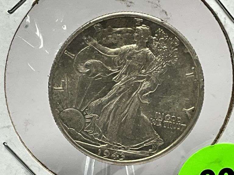1943-D Walking Liberty Half Dollar, US coin, ungra - Hamilton-Maring Auction Group