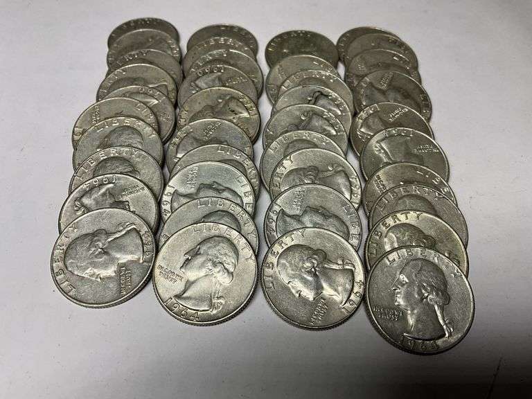 (40) 1960-1964 George Washington Quarters, $10 Fac - Hamilton-Maring ...