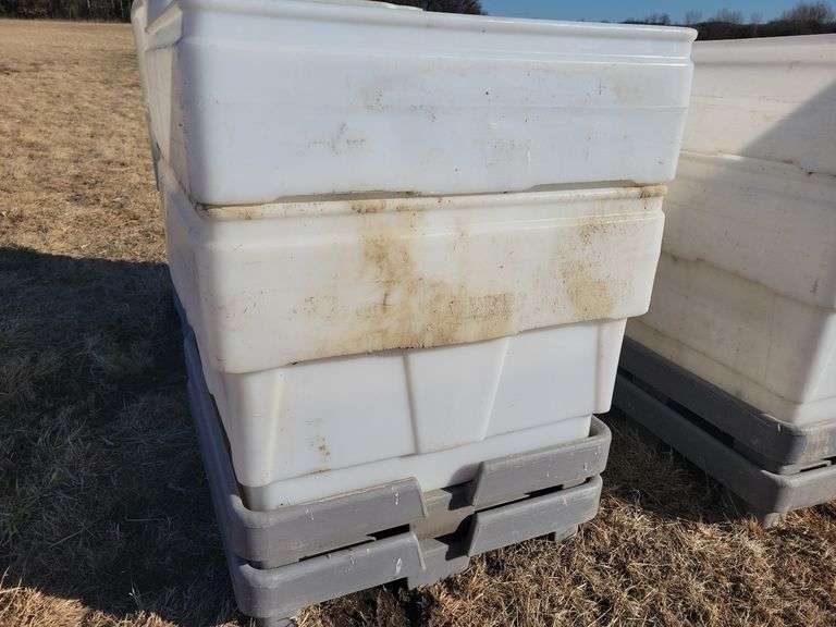 (2) Poly Tanks, 47"x40"x31", Removable Base, Open - Hamilton-Maring ...