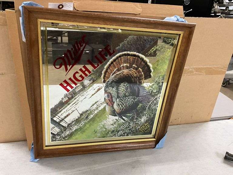 Miller High Life Turkey Mirror, 18"x18" - Hamilton-Maring Auction Group