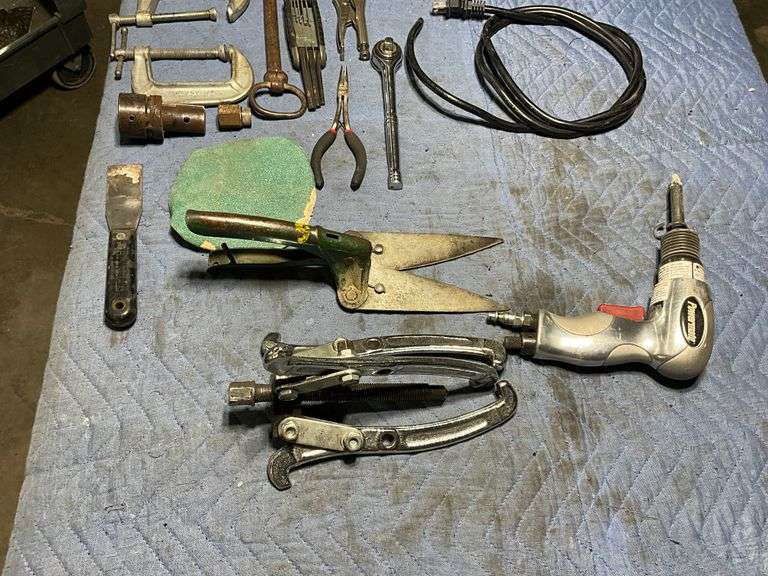 Flat w/Puller, Air Chisel, C Clamps & Misc. - Hamilton-Maring Auction Group