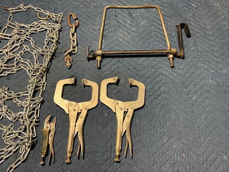 Flat w/Lawn Mower Tire Chains & Vice Grips Clamps - Hamilton-Maring ...